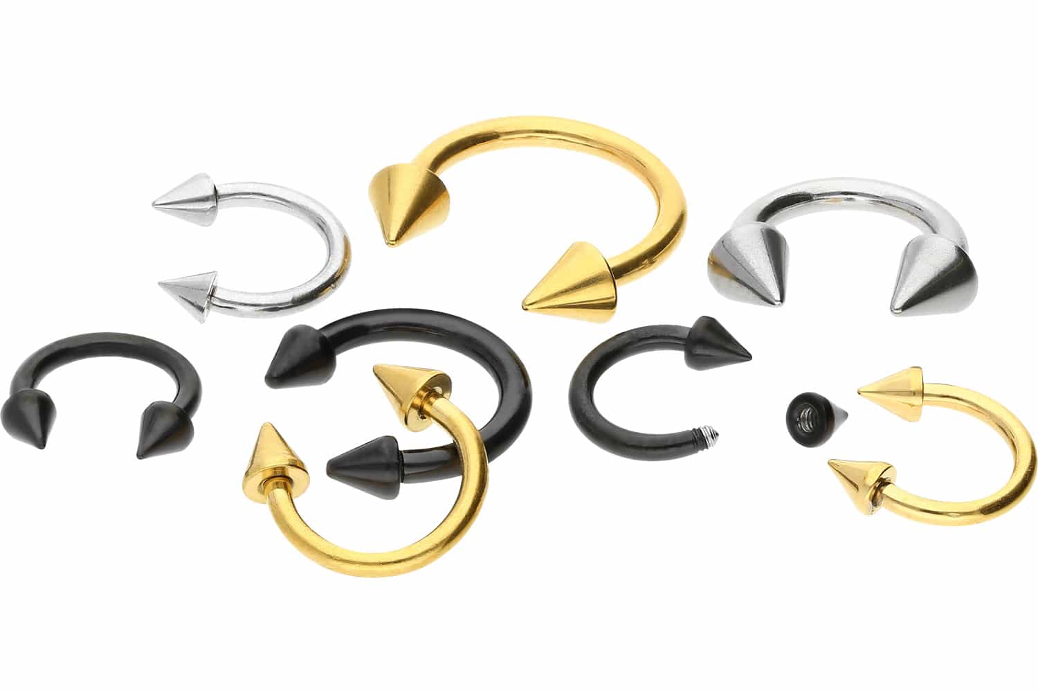 Surgical steel circular barbell CONES | PIERCINGLINE